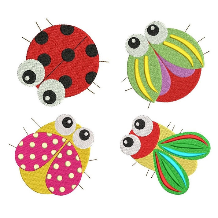 Cute Bugs Set Machine Embroidery Designs | Rosieday Embroidery ...