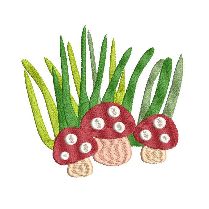 Mini Mushrooms Machine Embroidery Design | Rosieday Embroidery ...