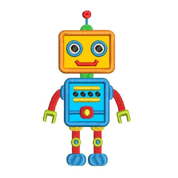 Robot Applique Machine Embroidery Design | Rosieday Embroidery ...